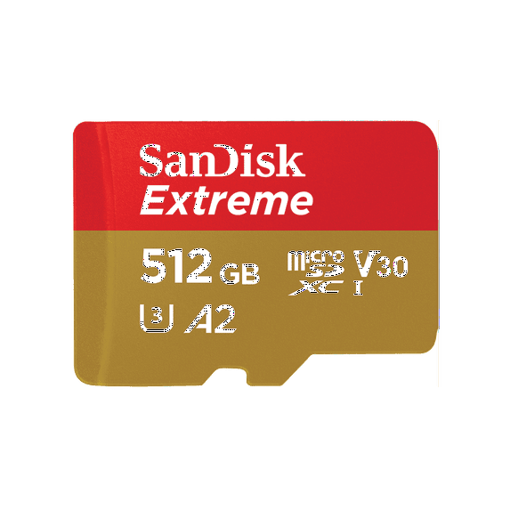 SanDisk 512GB Extreme microSDXC Memory Card, 190MB/s Read, A2, 4K UHD ...