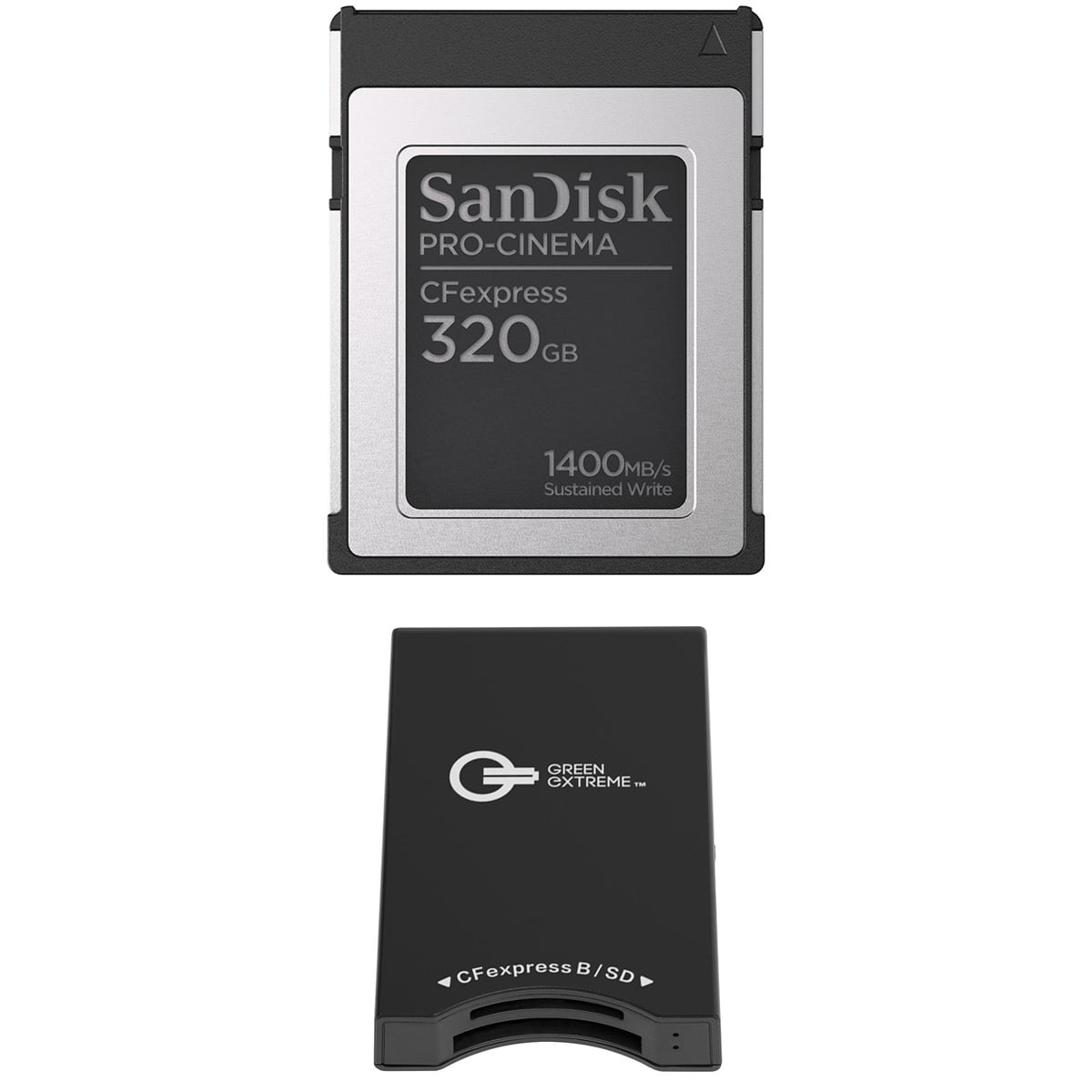 SanDisk PRO-CINEMA 320GB CFexpress Type-B Memory Card, Bundle with USB ...