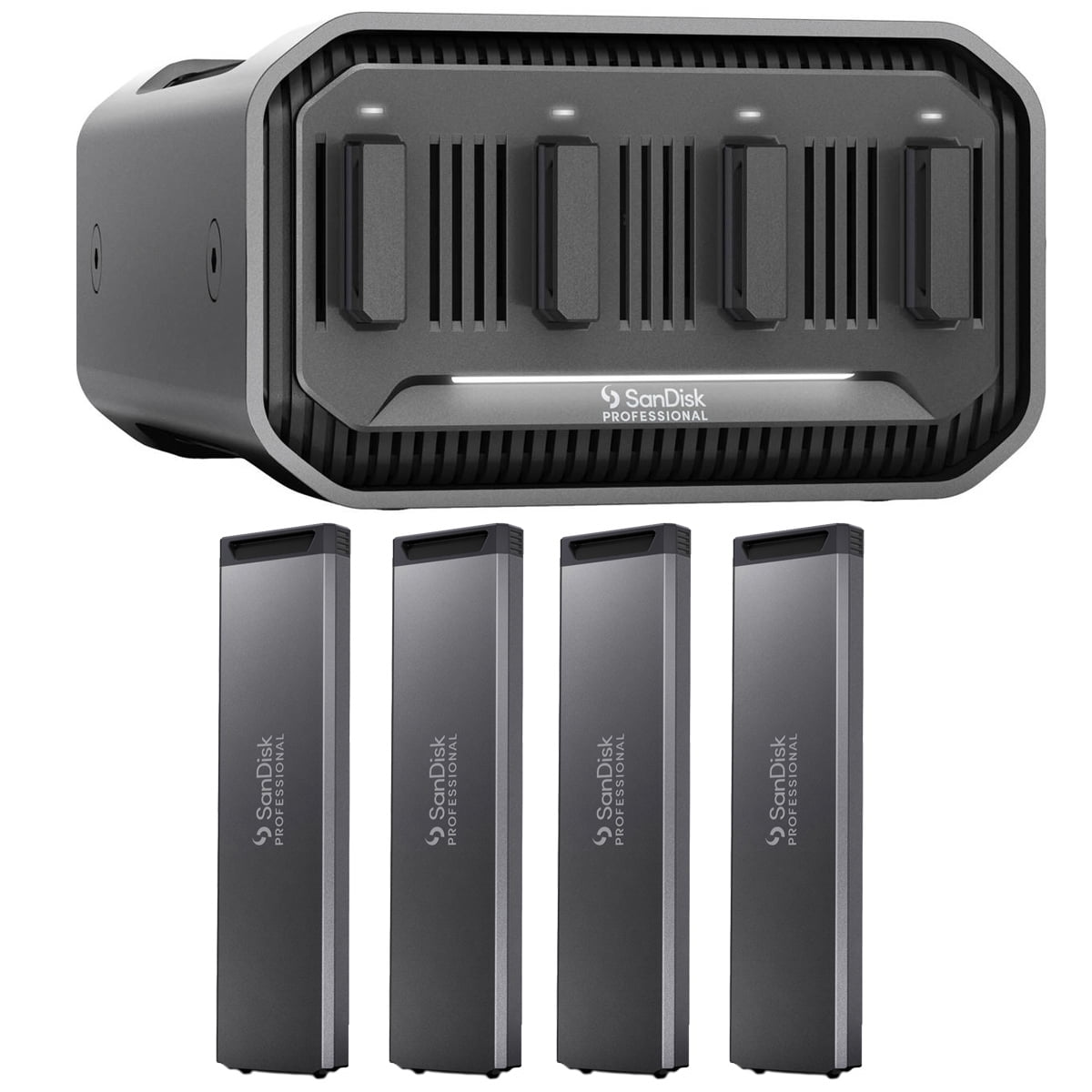 SanDisk Professional PRO-BLADE STATION SSD Desktop Enclosure, Bundle with 4x PRO-BLADE 4TB Ultra ...