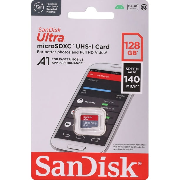 SanDisk Ultra 128 GB UHS-I MicroSDXC Card 1 ea - Walmart Business Supplies