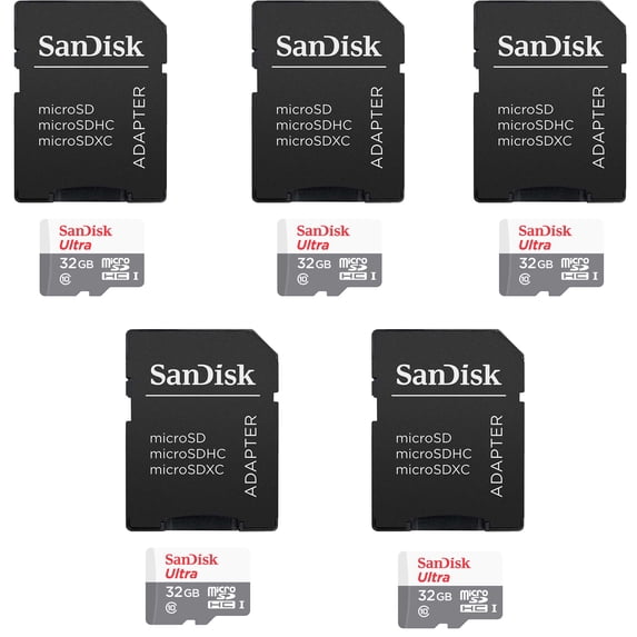 SanDisk Ultra 32GB Micro SDHC Memory Card, UHS-I Class 10, SD Adapter ...