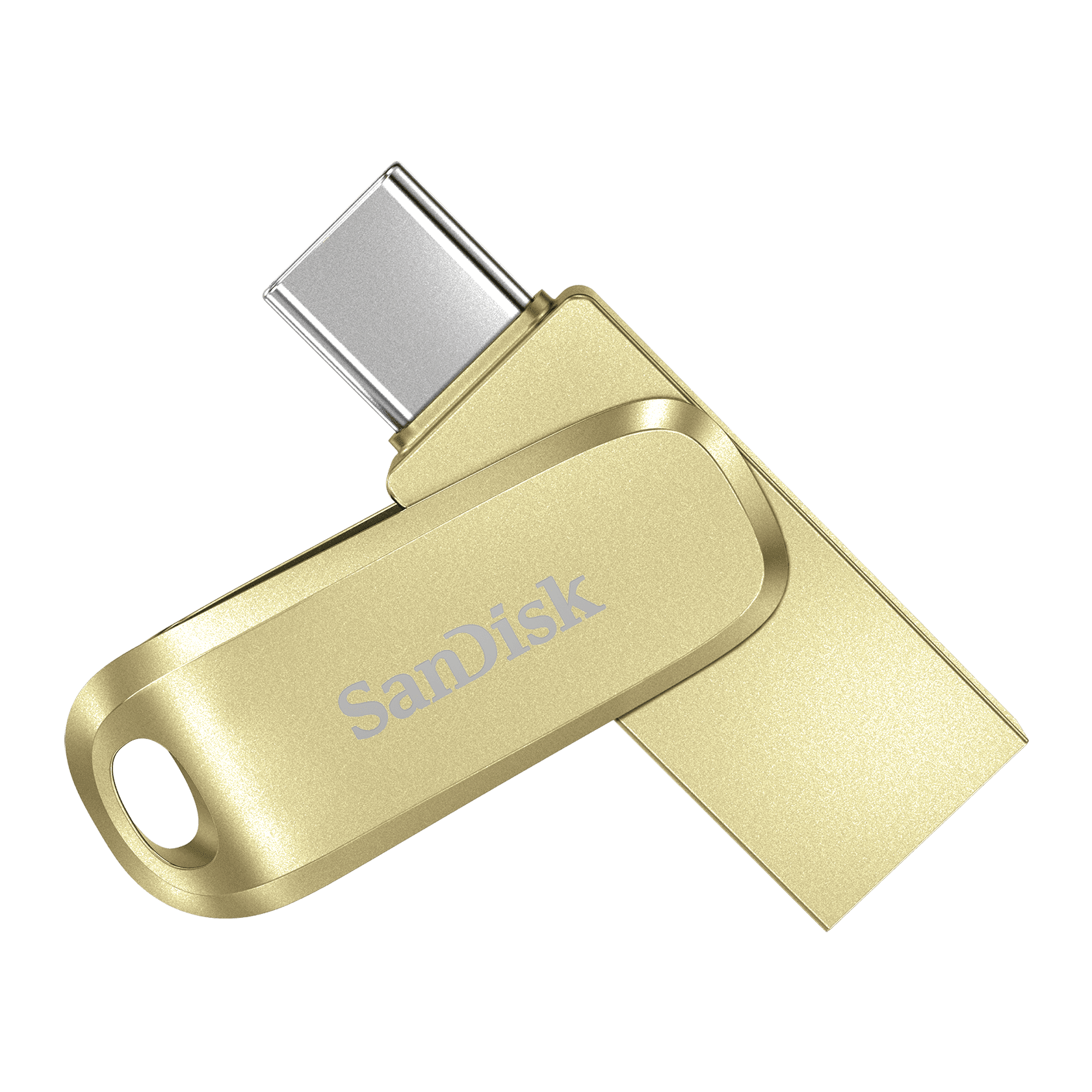 SanDisk 256GB Ultra Dual Drive Luxe USB Type-C Flash Drive, Gold ...