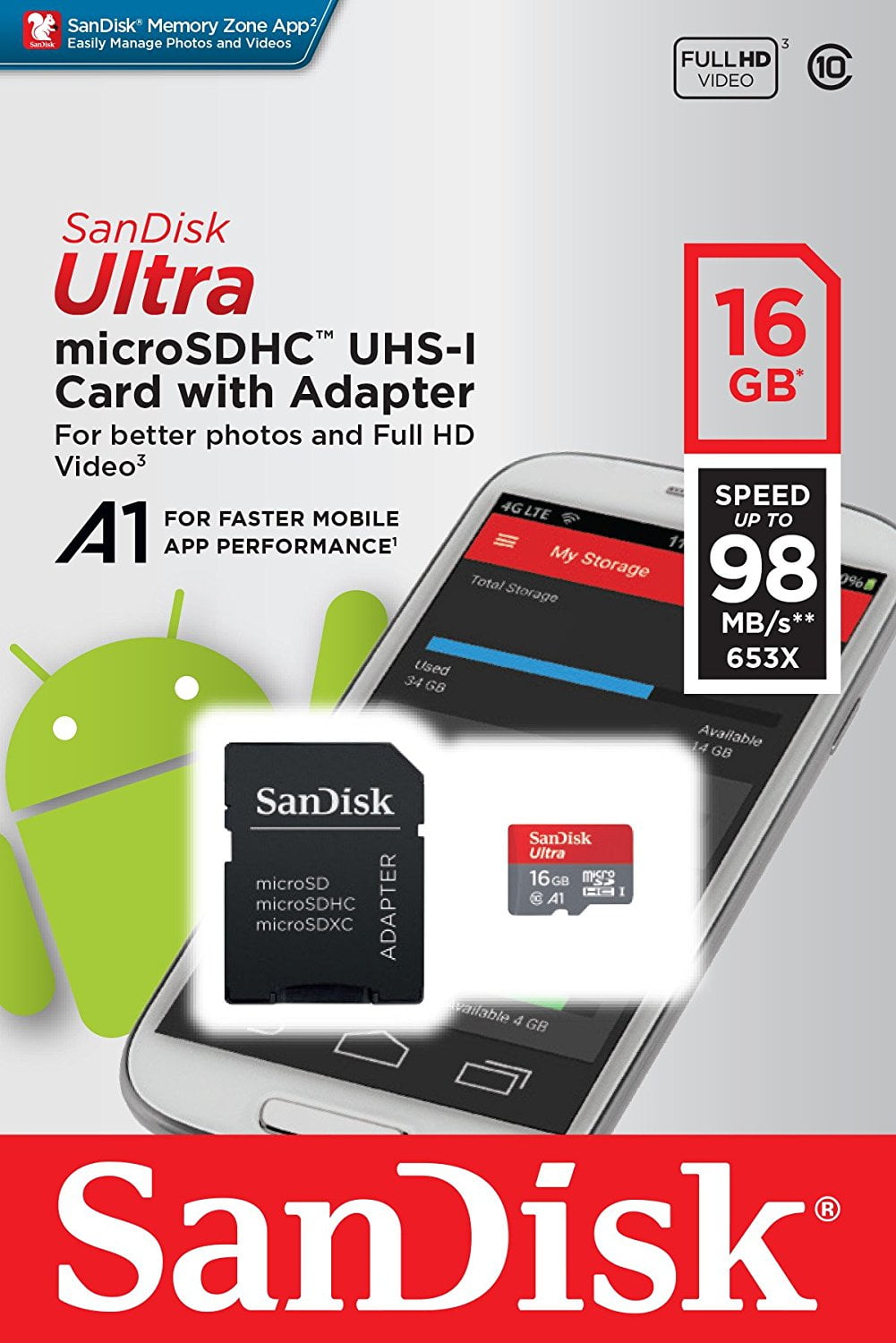 SanDisk Ultra Micro SD Card 16GB 32GB 64GB 128GB Memory Card with ...
