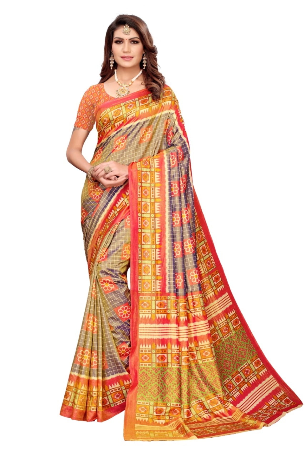 Sana Silk saree/sari with running blouse For Women/Girls - Walmart.com