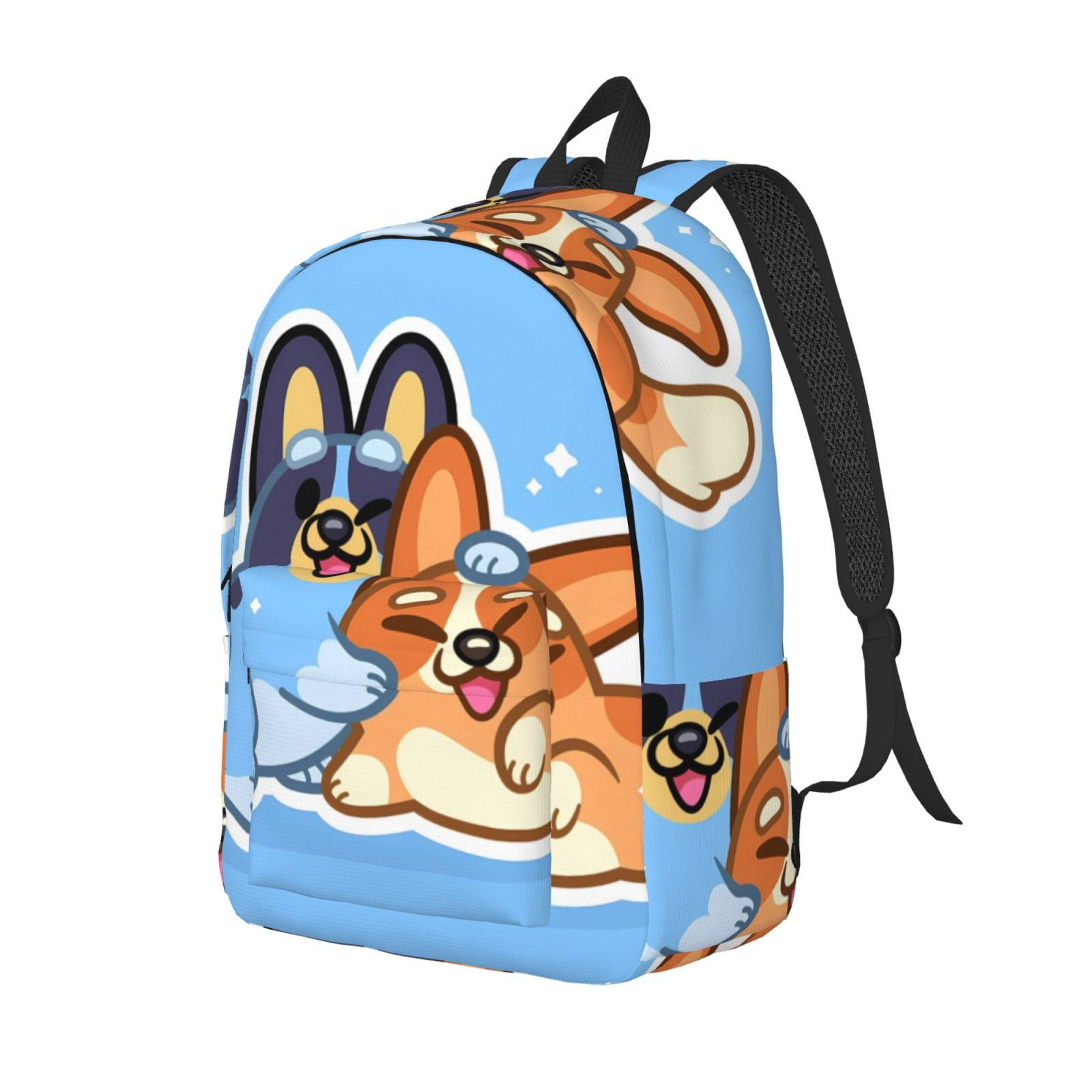 Sanaai Bluey Pattern Durable Canvas Daypack - High-Quality Vintage ...