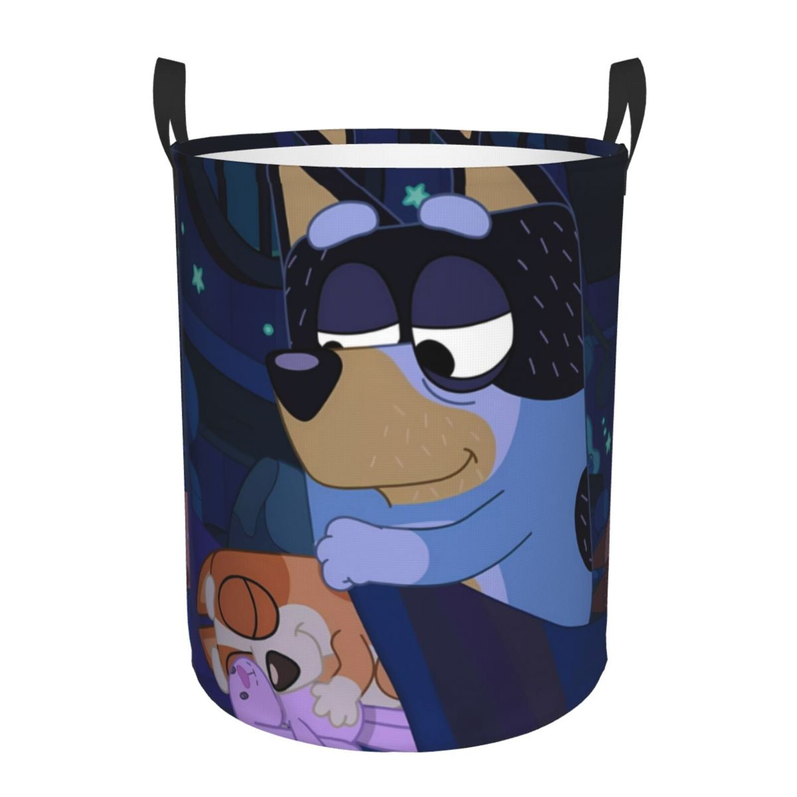 Sanaai Bluey Pattern Tall Laundry Hamper Basket - Woven Rope Storage ...