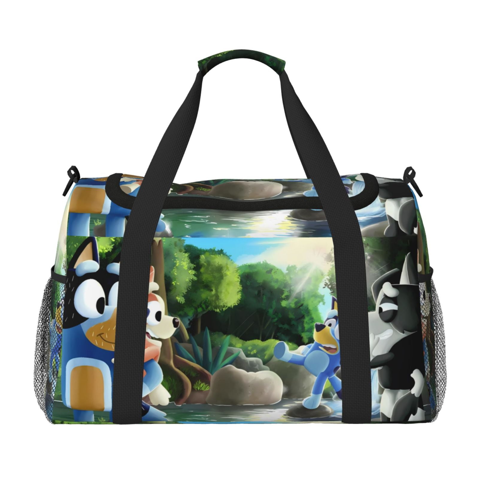 Sanaai Bluey Pattern Weekender Travel Bag for Women & Men - Sports Gym ...