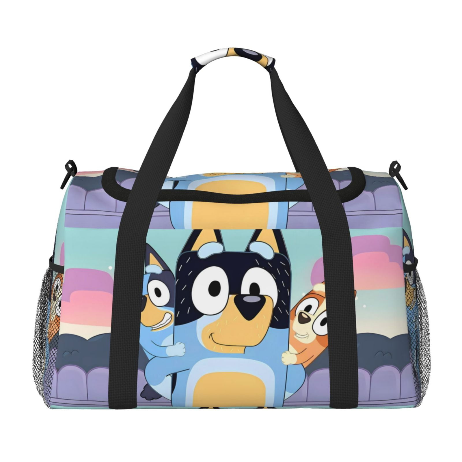 Sanaai Bluey Pattern Weekender Travel Bag for Women & Men - Sports Gym ...