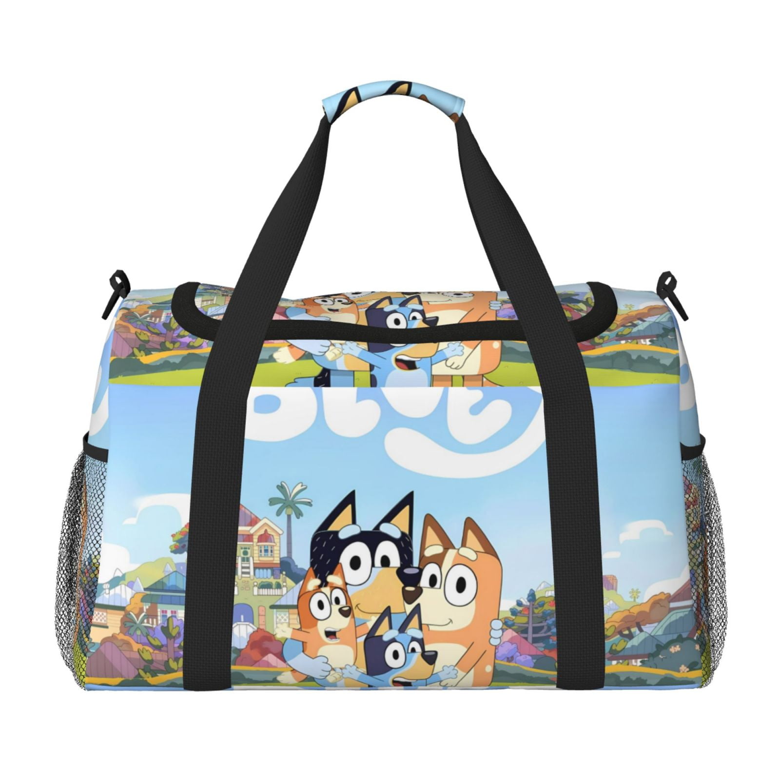 Sanaai Bluey Pattern Weekender Travel Bag for Women & Men - Sports Gym ...