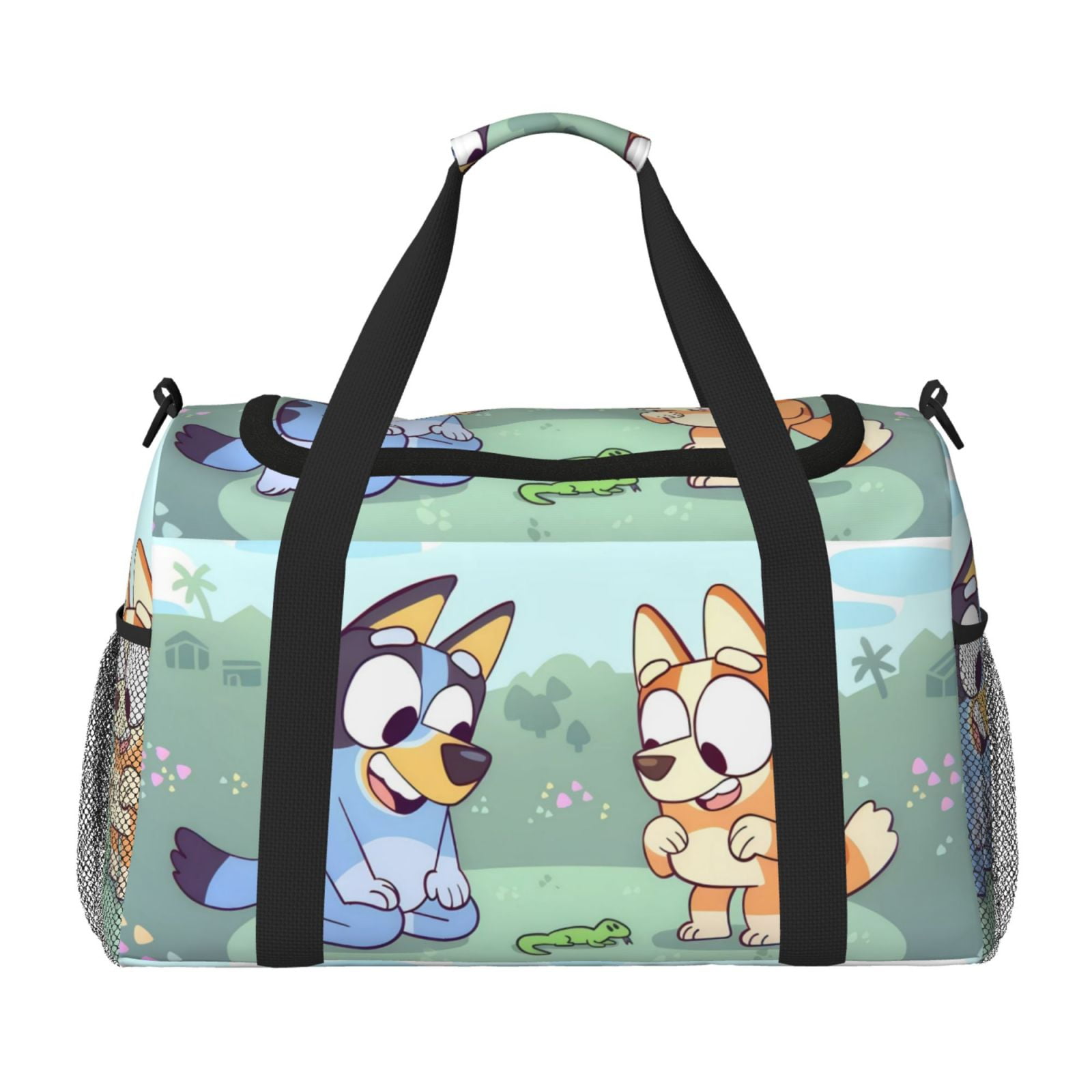 Sanaai Bluey Pattern Weekender Travel Bag for Women & Men - Sports Gym ...