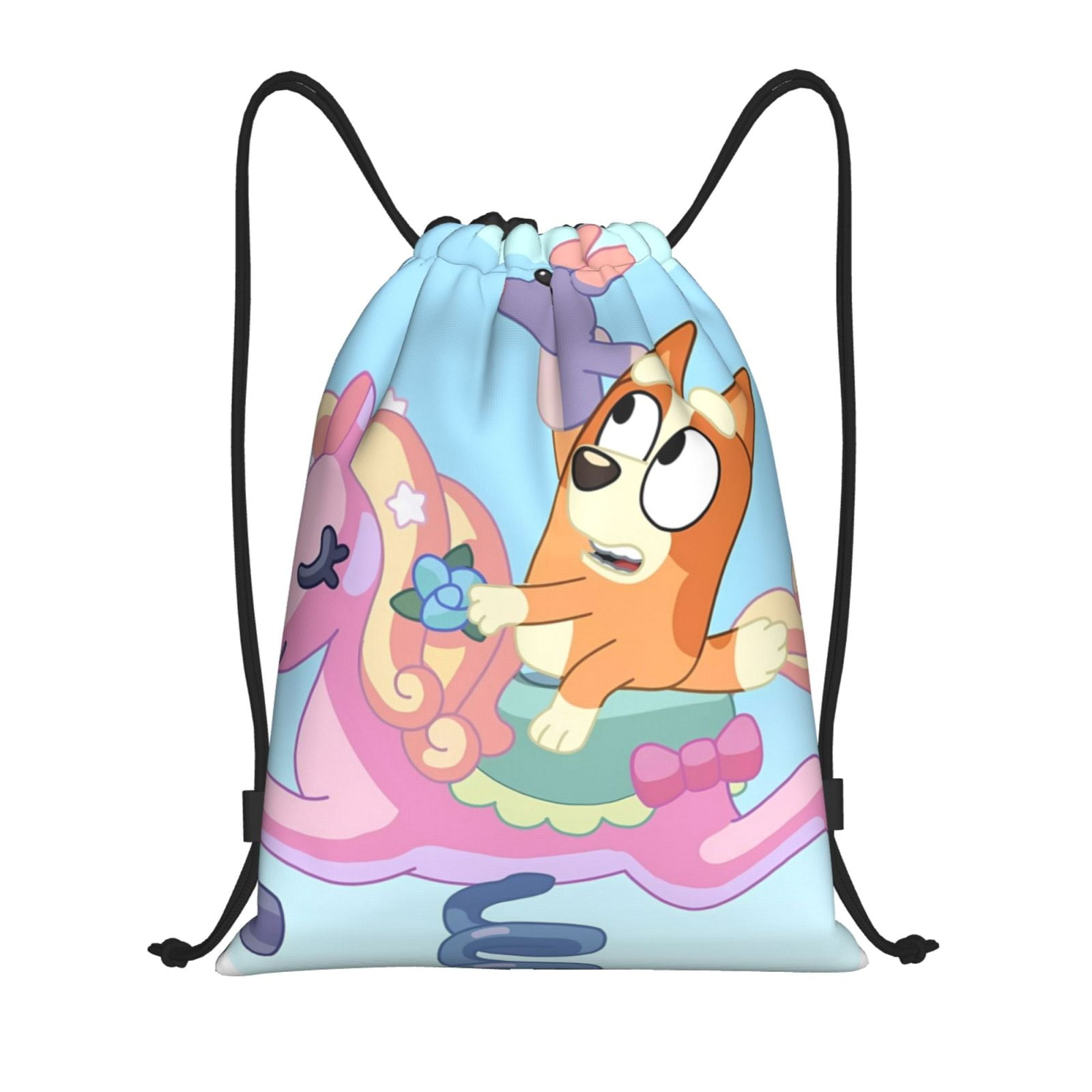 Sanaai Bluey Print Drawstring Backpack for Sport & Gym - Cinch Sackpack ...