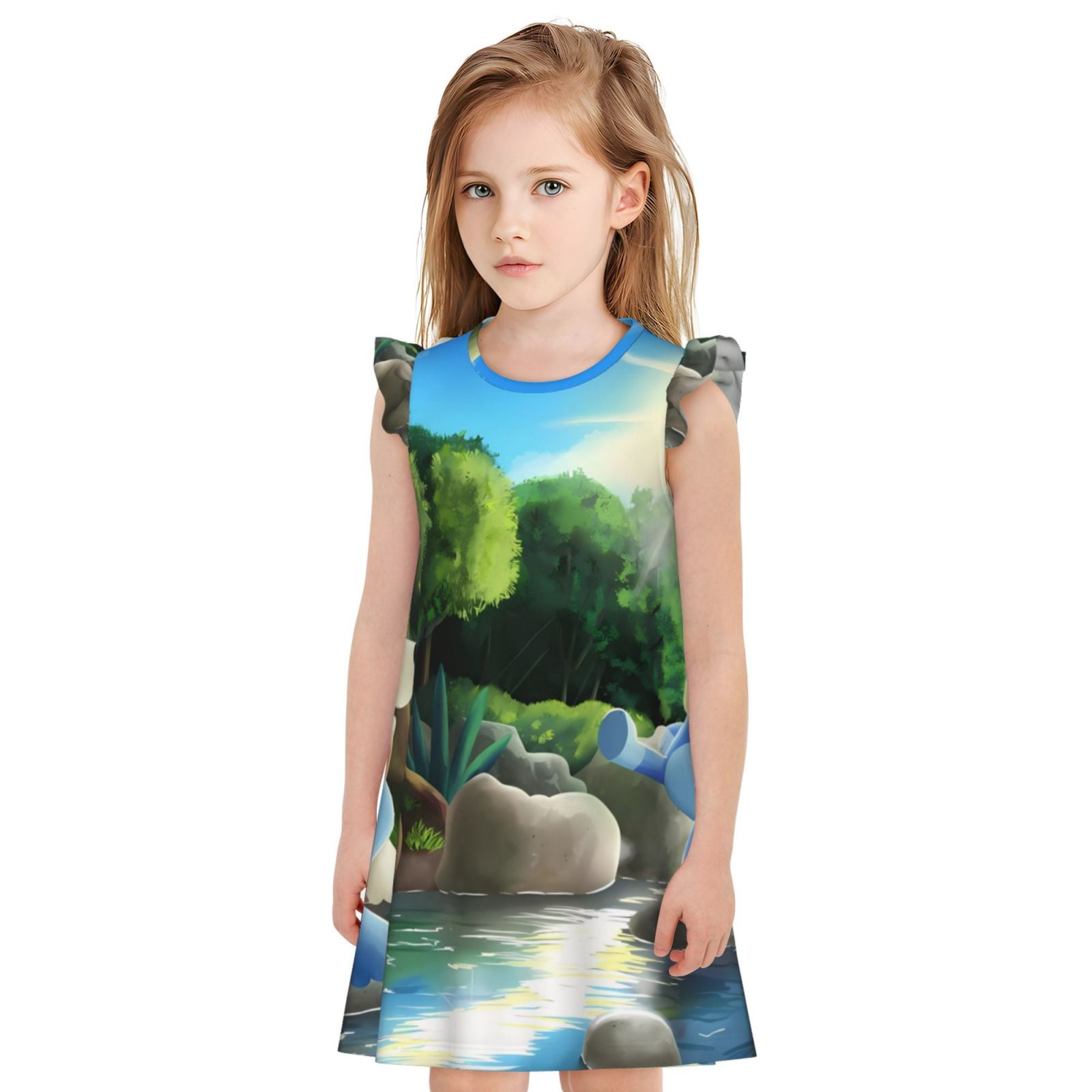 Sanaai Bluey Printed Girls' Unicorn Nightgown - Soft & Cute Pajamas for ...