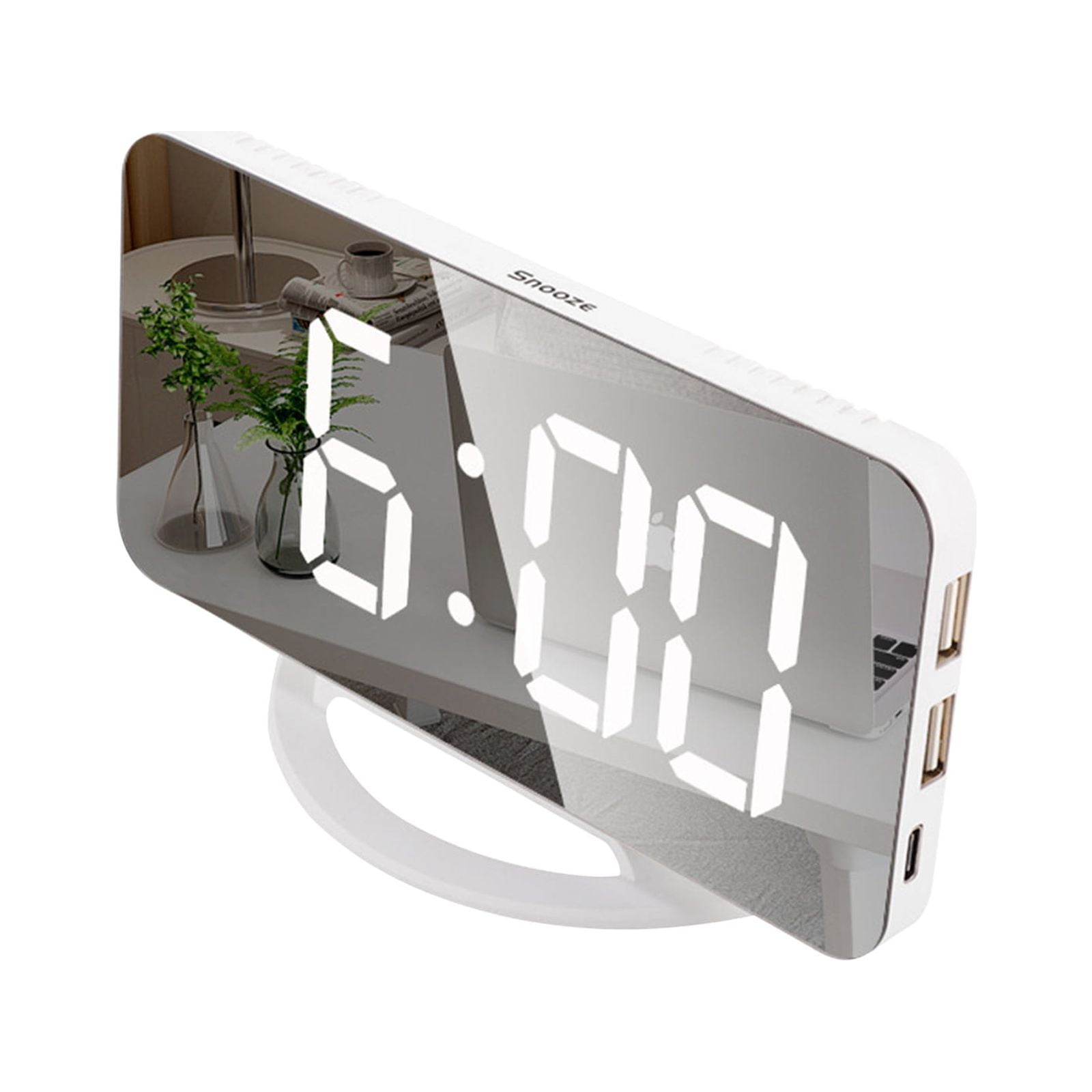 Sanamity Ghost Clock Kid Digital Alarm Clock Big Led With Dual Usb ...