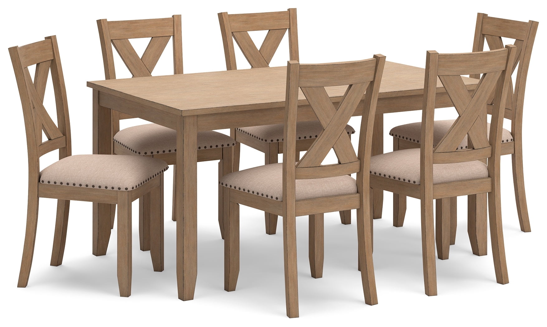 Ashley Furniture Sanbriar Light Brown Dining Table and Chairs - Set of ...