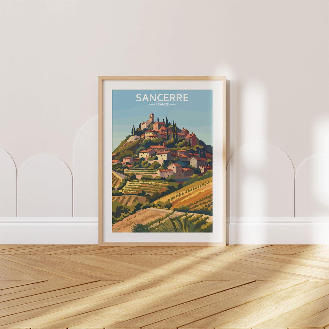 Sancerre Poster France Scenic Vineyard Wall Art Decor, Unframed Poster ...