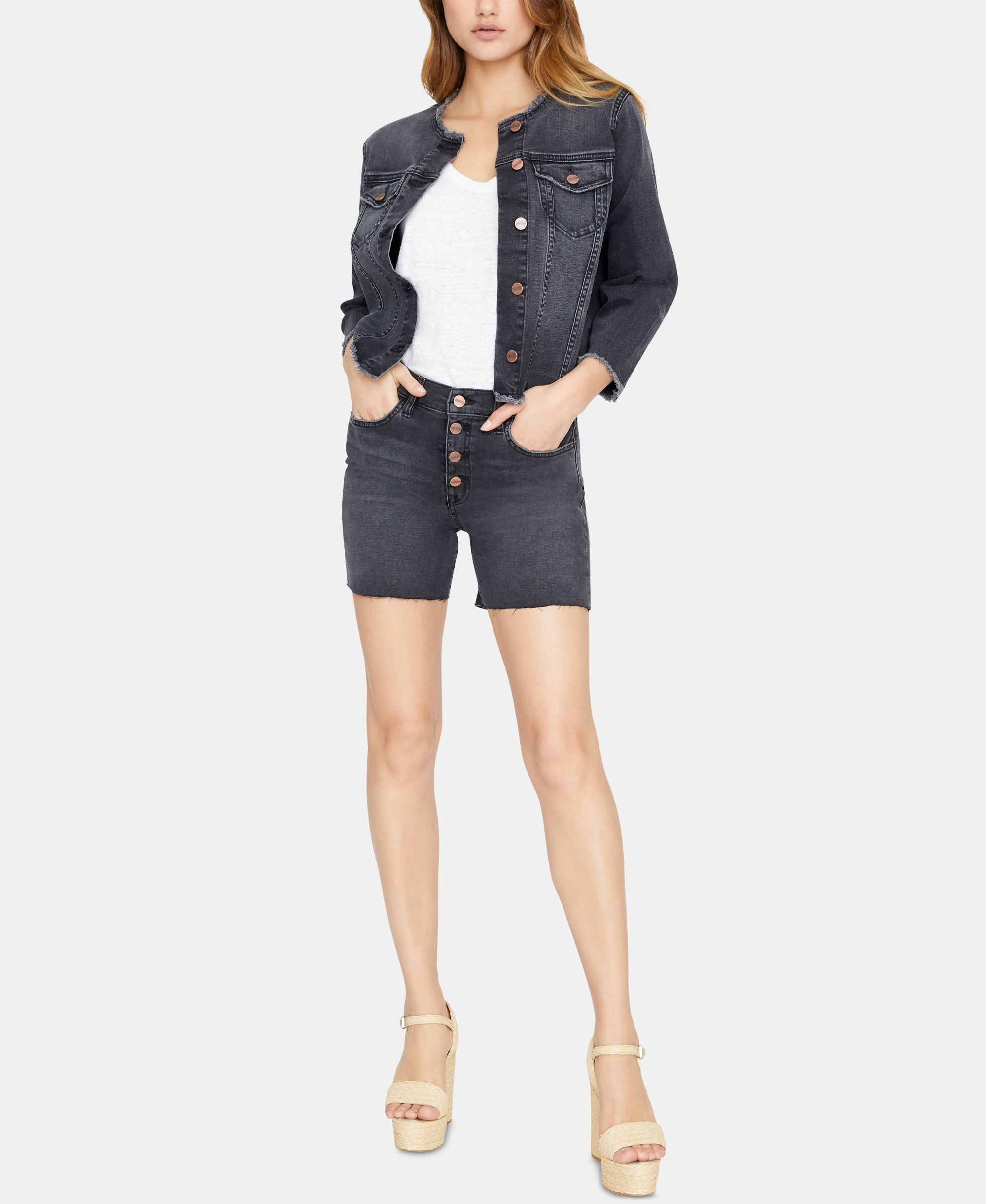 Sanctuary Fearless High Rise Button Fly Shorts Coyote Black 24 ...