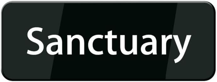 Sanctuary Sign, 10"X3" Acrylic Warning Sign, Door Wall Labels Sign For ...