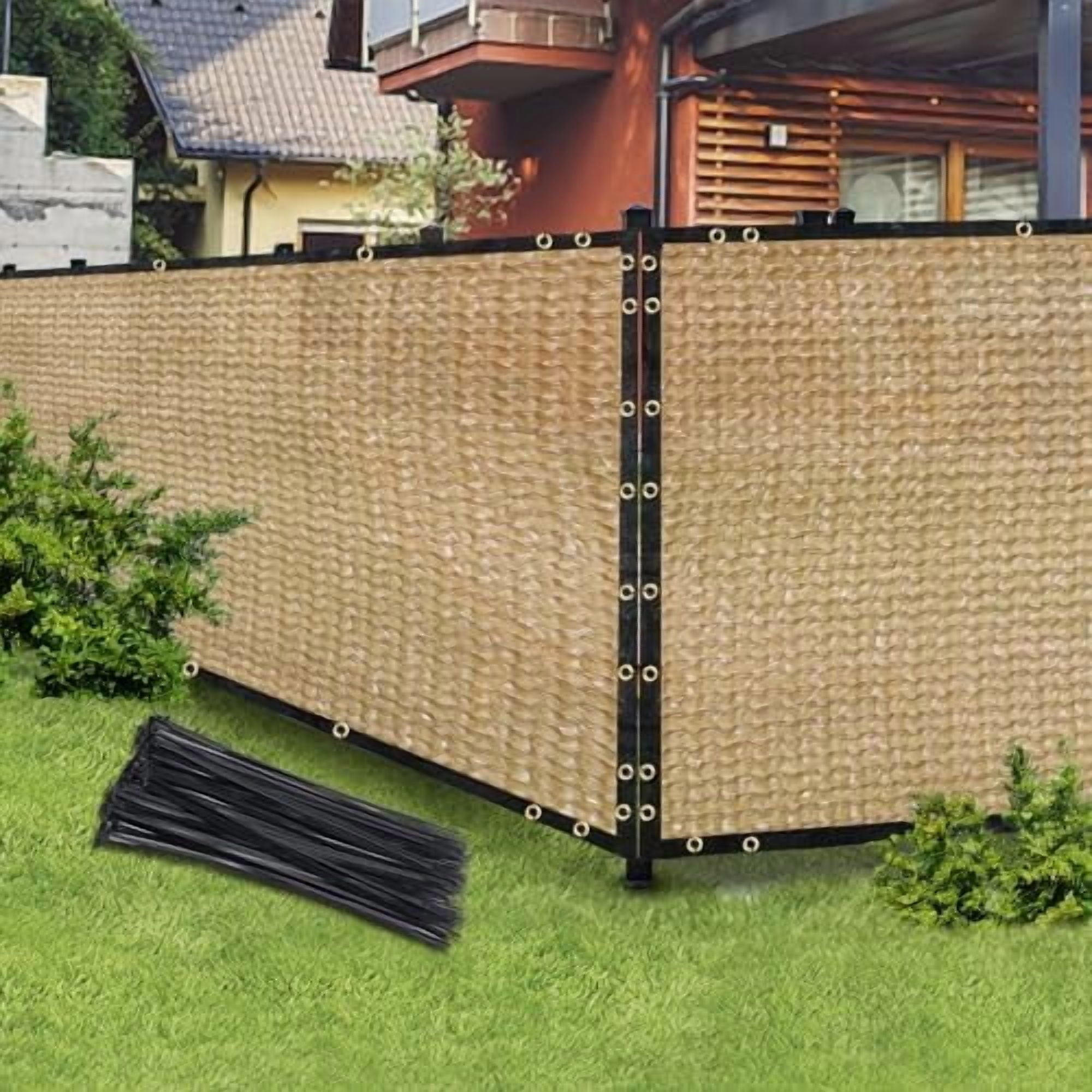 Sand 5FT X 50FT Outdoor Privacy Screen Fence & Mesh Shade Net Cover ...