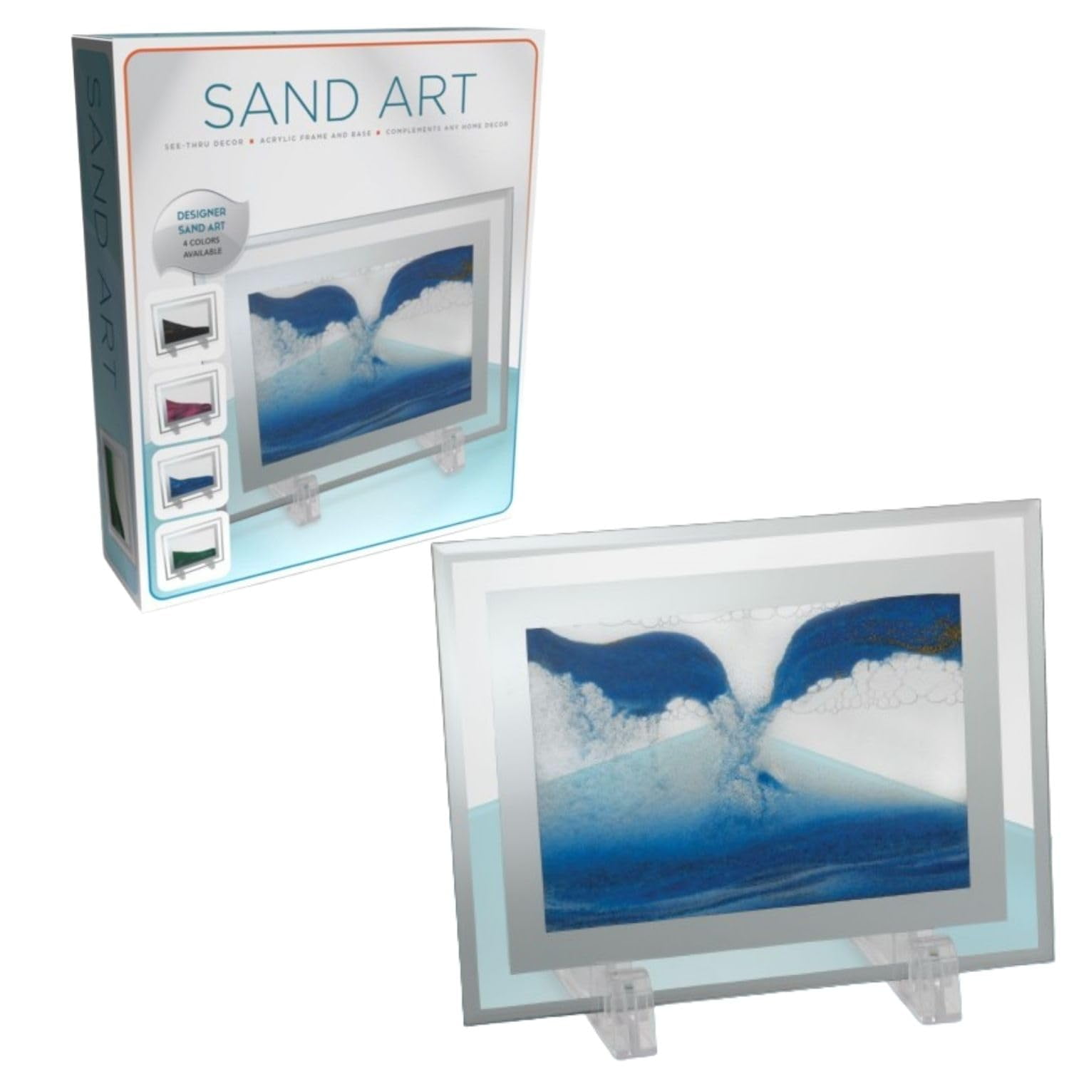 Sand Art Frame and Base Set - Perfect Home Decor, Office Decor, Cute Desk Decor. Moving Sandart ...