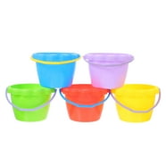 Glittery Plastic Beach Pails with Shovels 7 inches for Kids Sand Castle ...