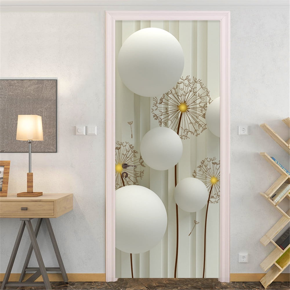 Sand Beach Outside Door Sticker Waterproof Decorative Poster Cupboard ...