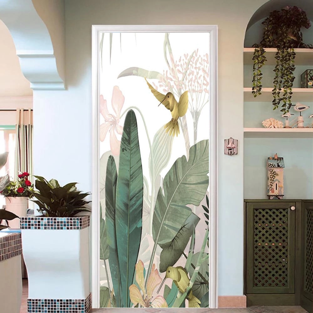 Sand Beach Outside Door Sticker Waterproof Decorative Poster Cupboard ...