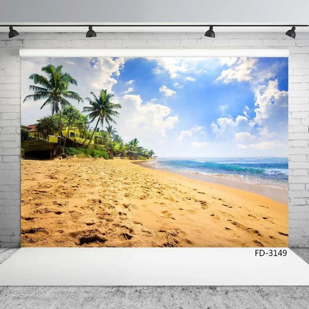 Sand Beach Sea Ocean Sky Tree View Photocall Background Wedding Child ...