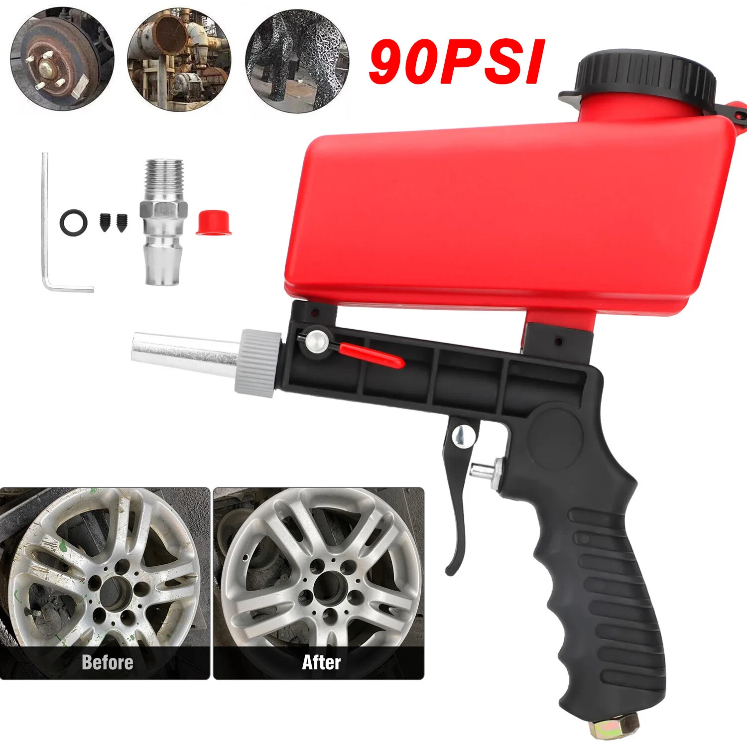 Sand Blaster Gun Handheld Air Compressor Speed Sand Gun Blaster Sand ...