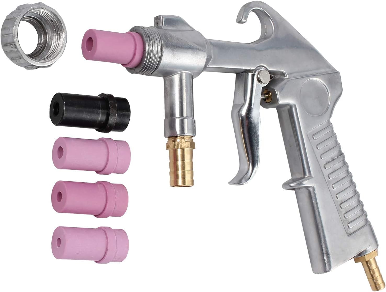 Sand Blasting Guns Sandblaster + 4Pcs Ceramic Nozzles + Extra Iron ...