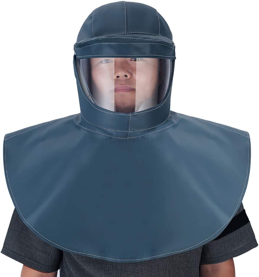 Sand Blasting Hood Abrasive Sandblaster Mask Cap Wind Dust Anti ...