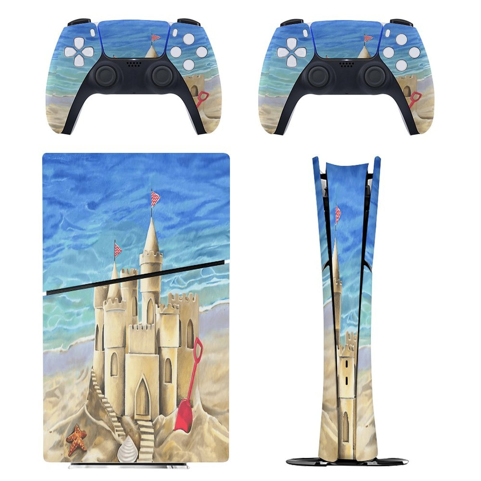 Sand Castle Beach Christmas PS5/PS5 Pro/PS5 Slim Digital Disc Skin ...