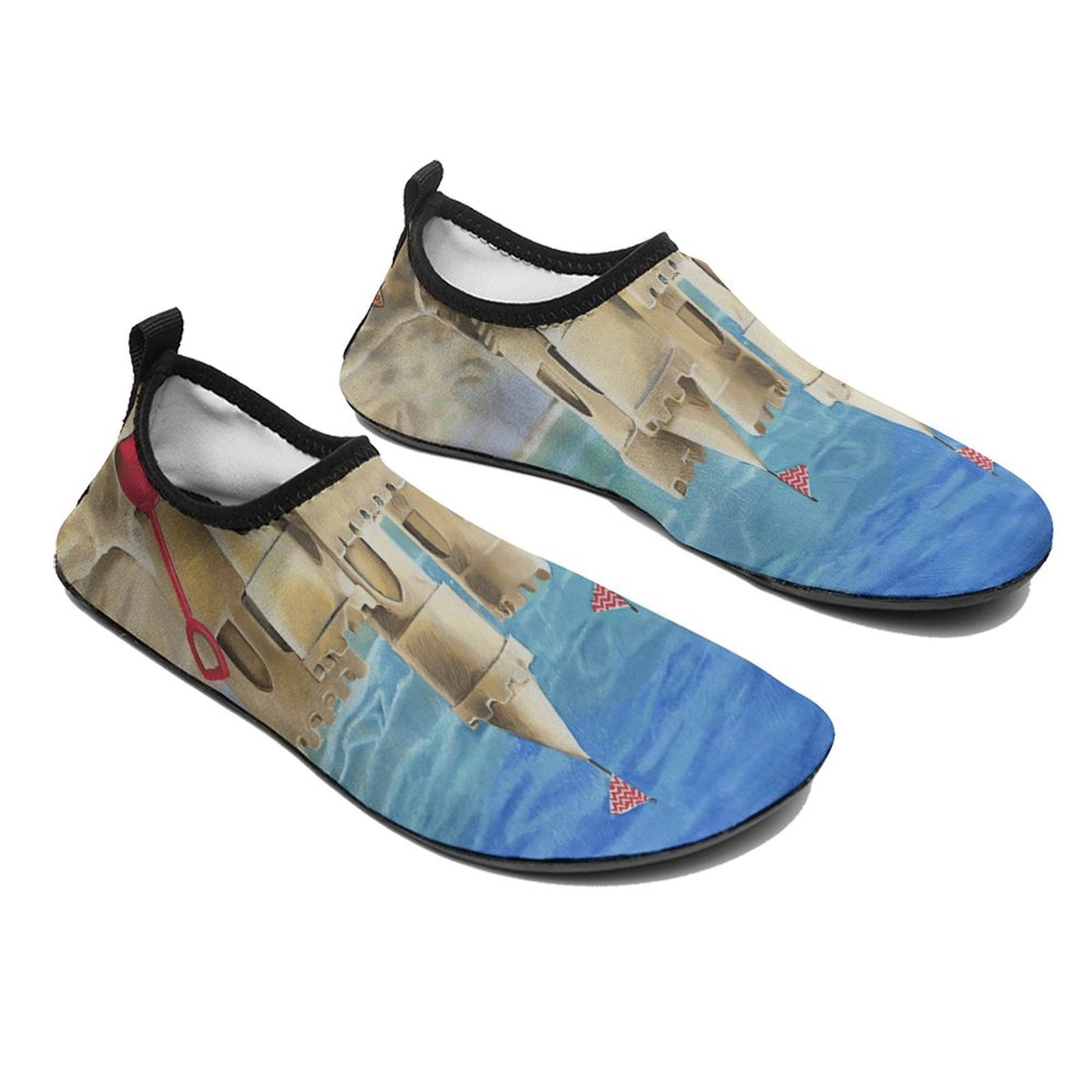 Sand Castle Beach Christmas Water Shoes Beach Slip-on Shoes for Men ...