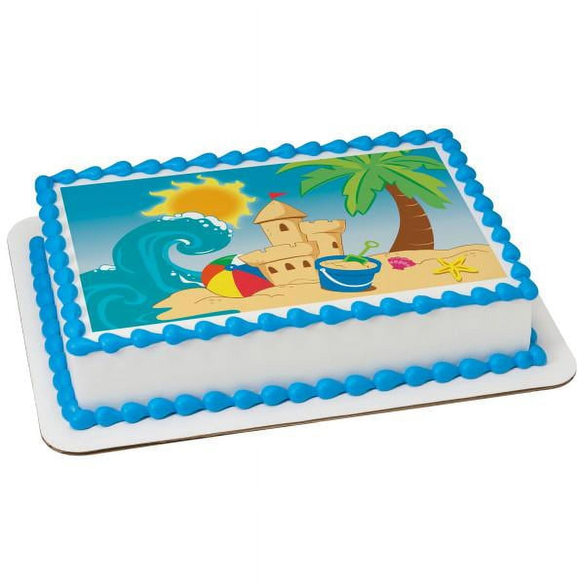Sand Castle Edible Cake Topper Image - 1/4 Sheet - Walmart.com