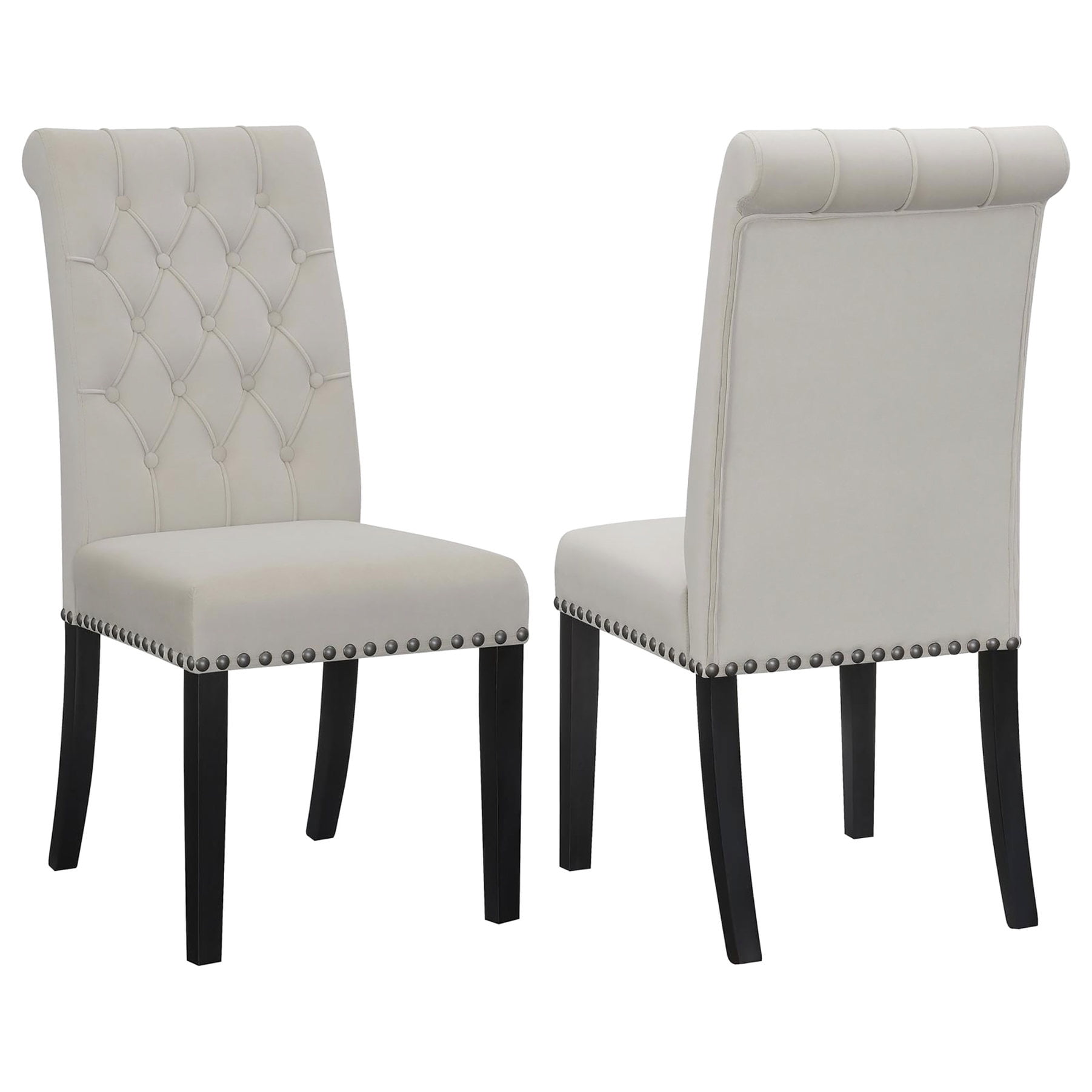 Sand Color - Button Tufted Backrest - Dining Room Furniture - Classical ...