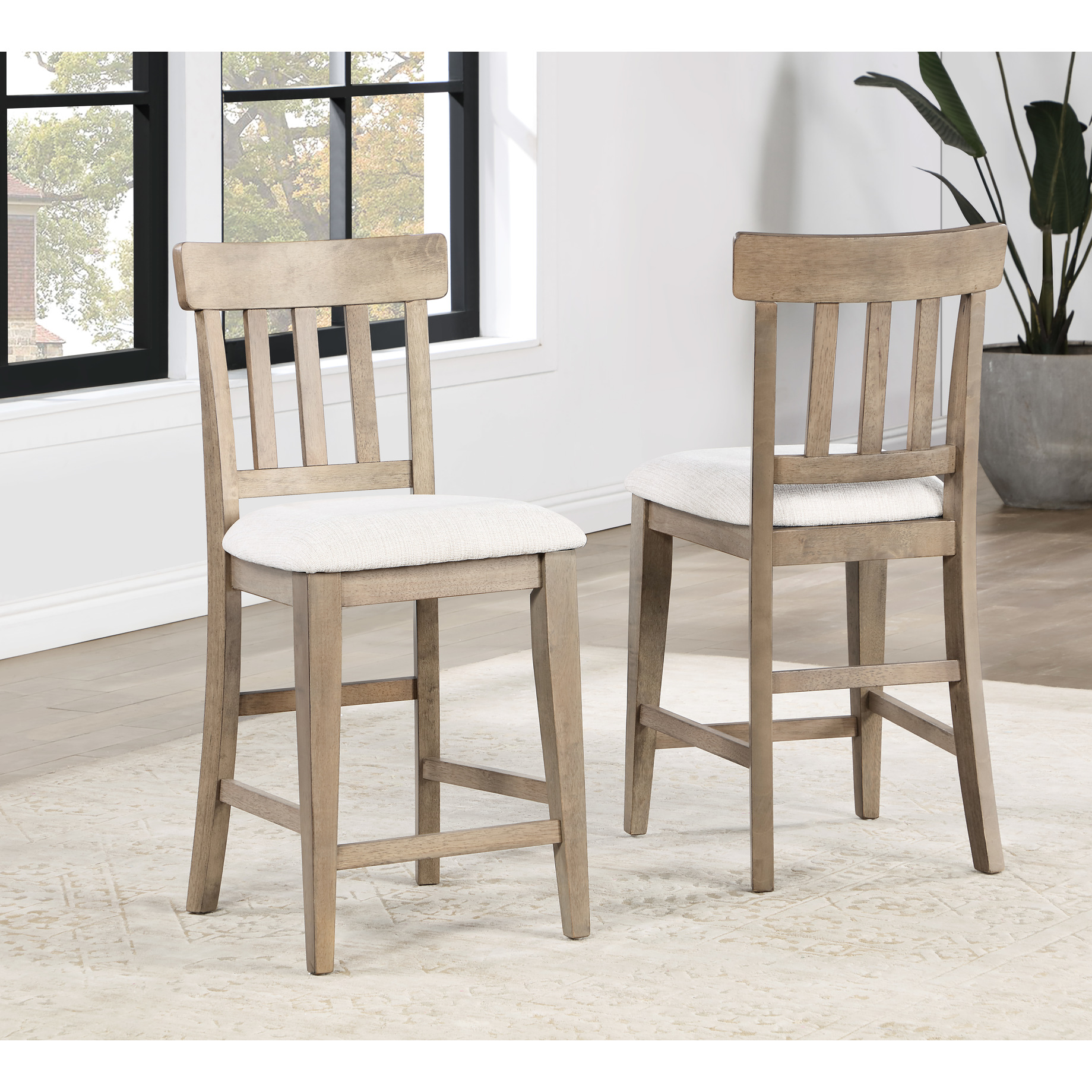 Sand Counter Chair Of 2 - Built With Solid Asian Hardwoods And ...