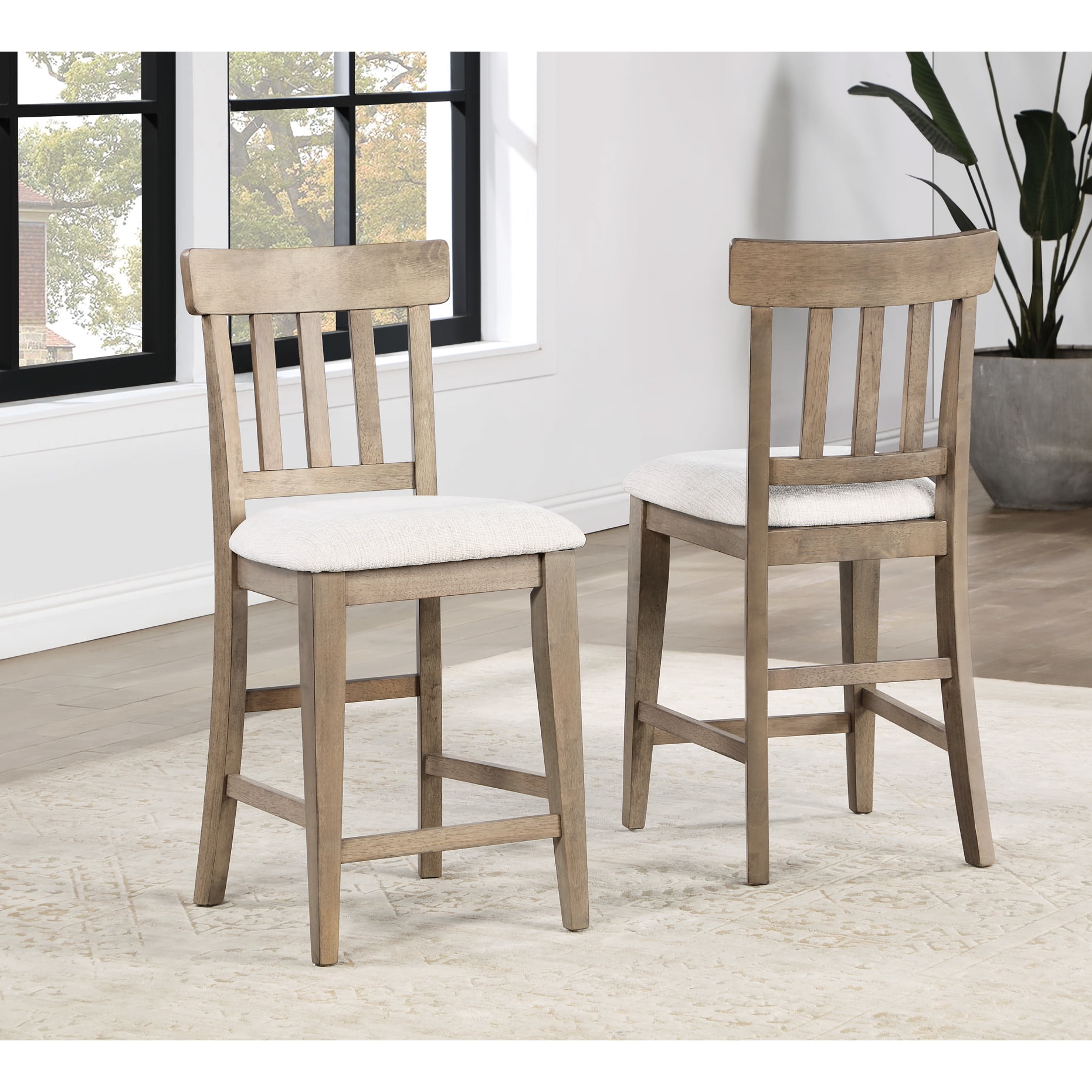 Sand Counter Chair (2 Pieces) - Constructed With Solid Asian Hardwoods ...