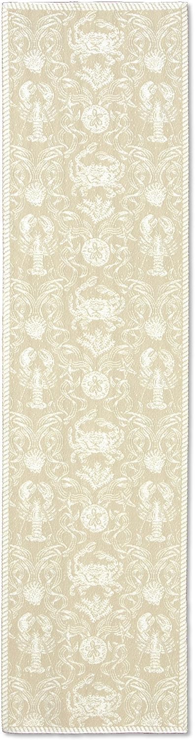 Sand Crab Damask 14"x54" Table Runner - Walmart.com