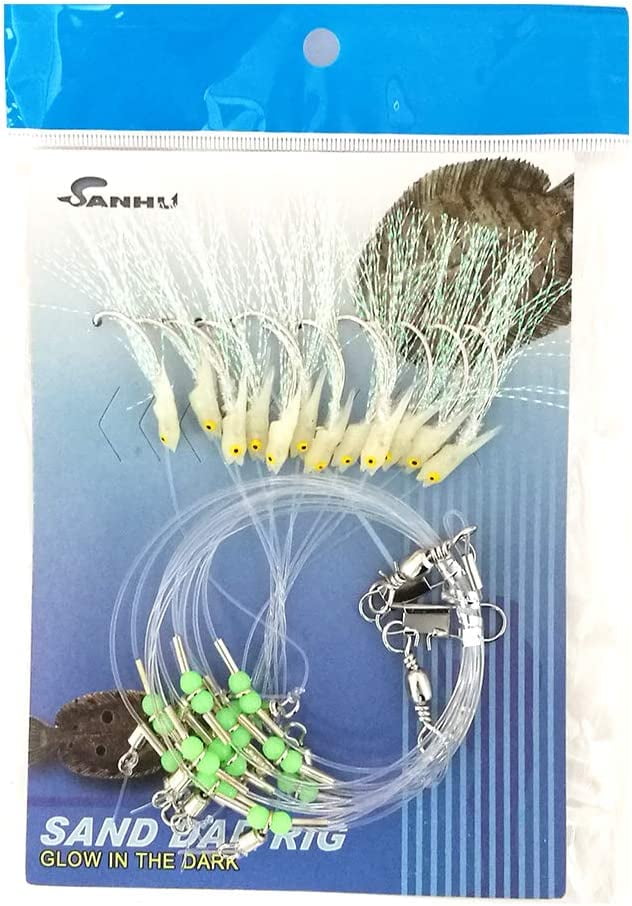 Sand Dab Rigs - #A - 12-Hook - Glow-in-Dark - 10 Packs Item # 360 ...