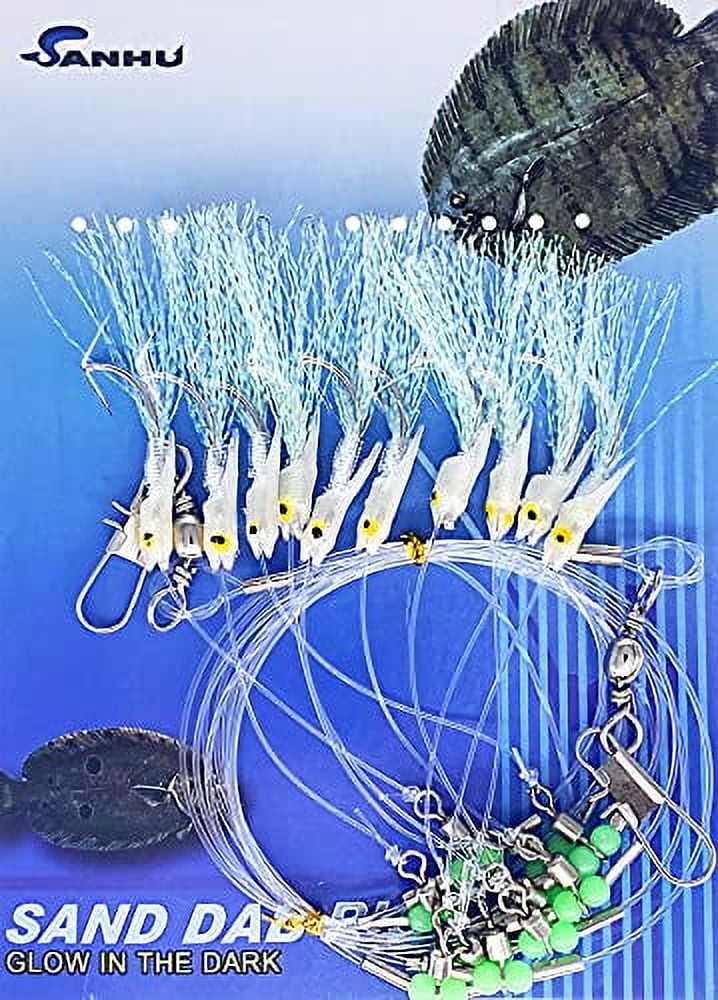 Sand Dab Rigs - #E-10 Hooks - Glow-in-Dark - 10 Packs - Walmart.com