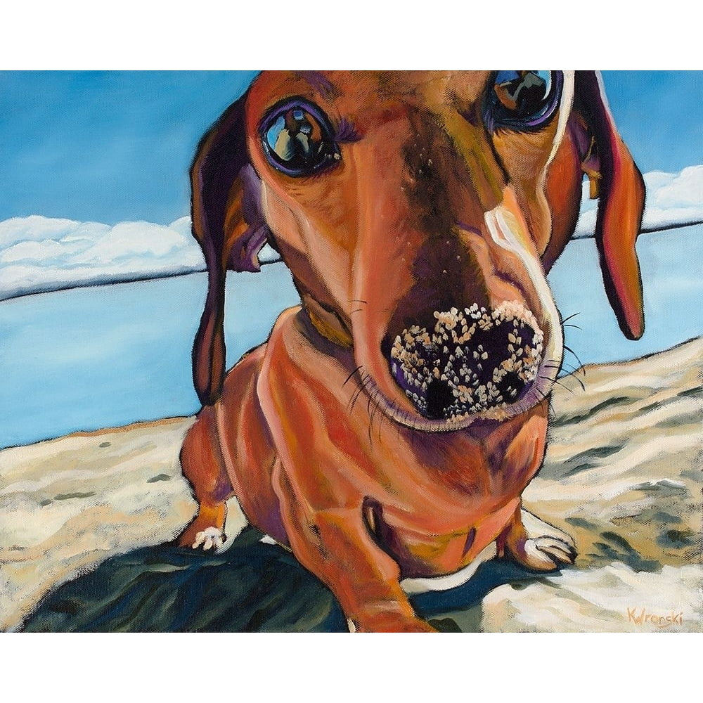 Sand Dog Poster Print by Kathryn Wronski - Walmart.com