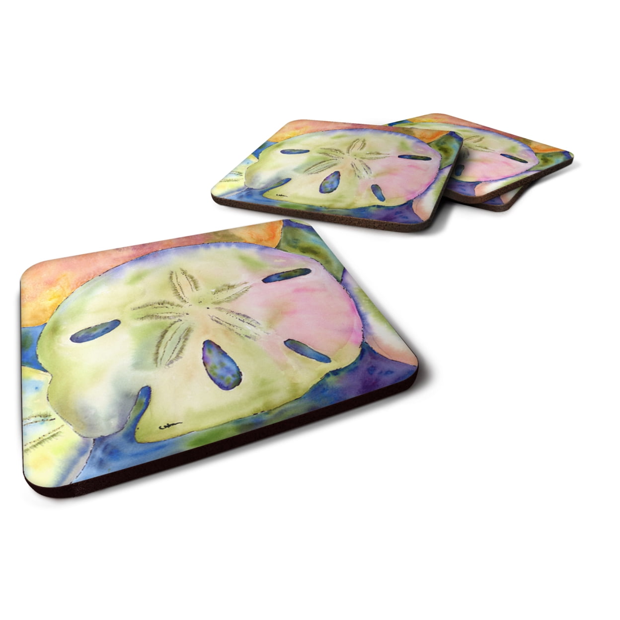 Sand Dollar Foam Coaster Set of 4 - Walmart Business Supplies