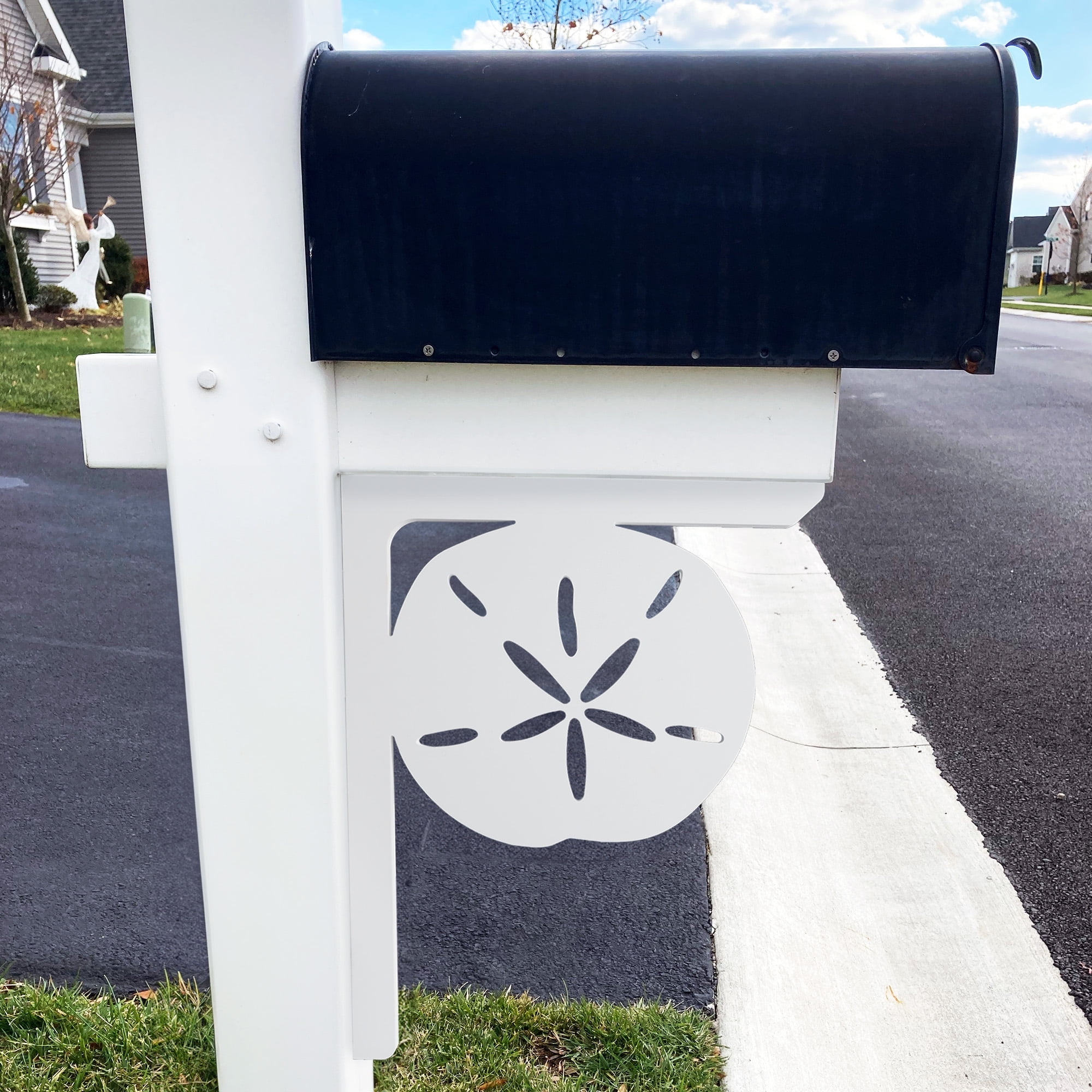 Sand Dollar Mailbox Bracket, Beach Coastal Decoration, 21 Inch ...