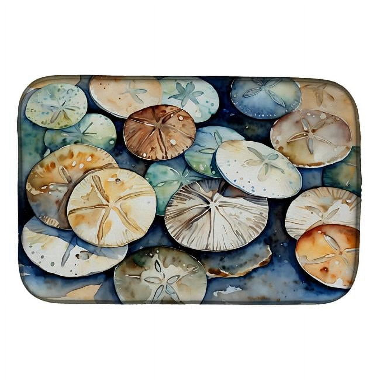 Carolines Treasures DAC2819DDM 21 x 14 in. Sand Dollars Dish Drying Mat ...