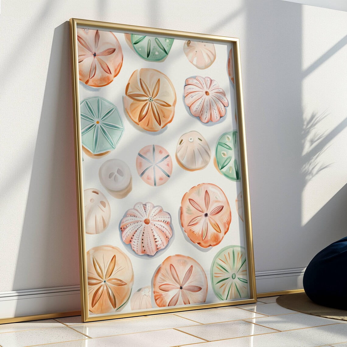 Sand Dollars Painting Colorful Pastel Abstract Coastal Beach House Wall ...