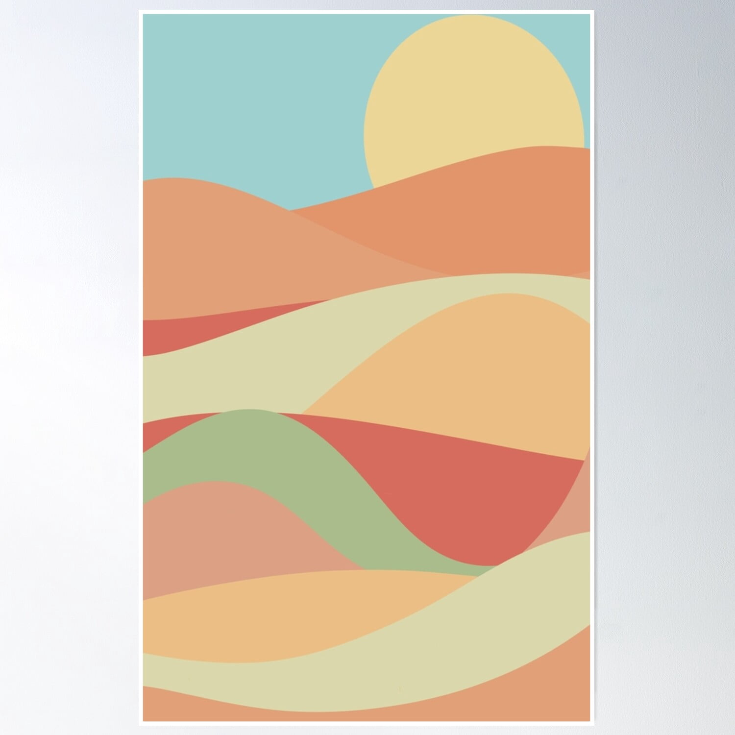 Sand Dune Poster Wall Art, Modern Wall Decor, 8x12 UNFRAMED - Walmart.com