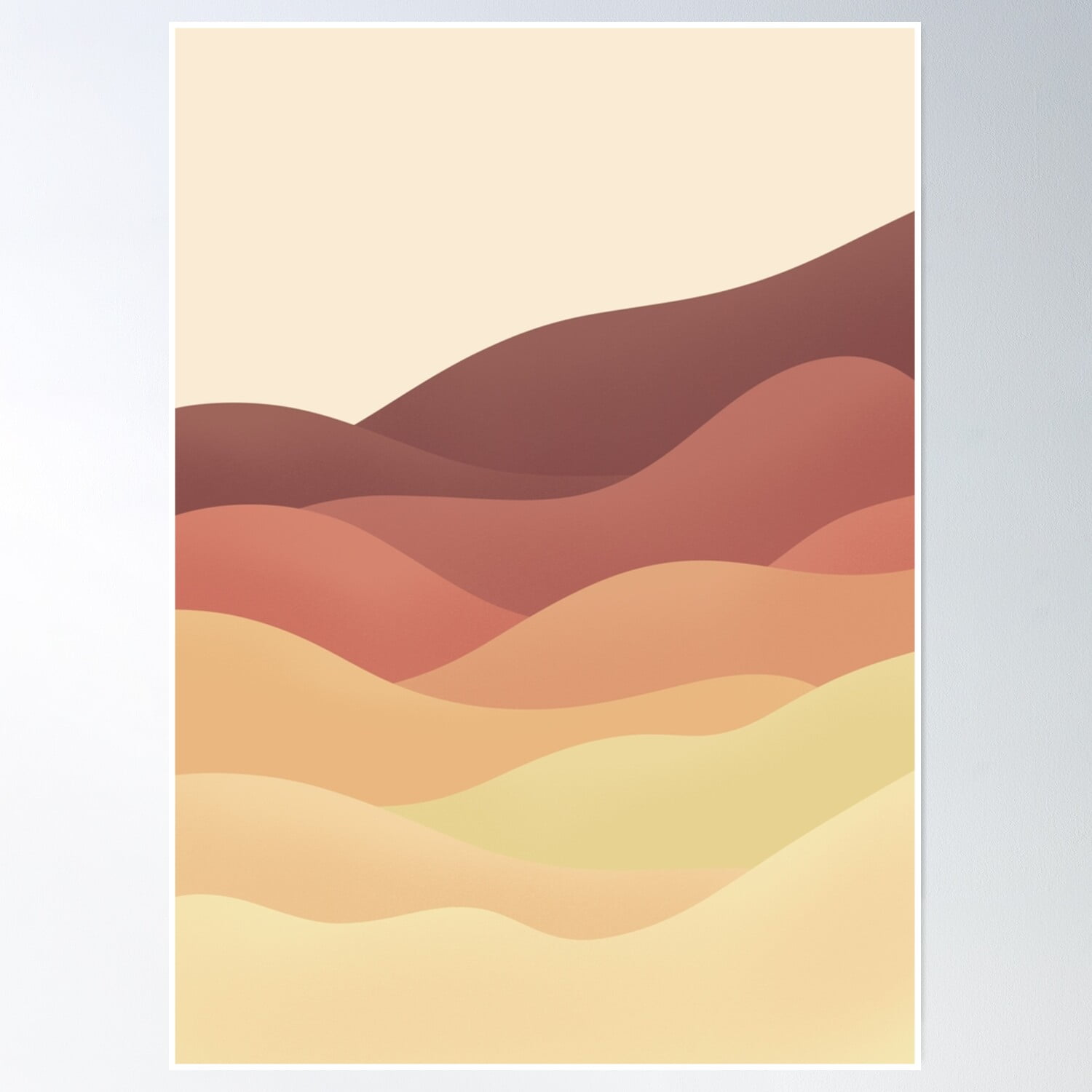 Sand Dunes Desert Digital Artwork Poster Wall Art, Modern Wall Decor ...