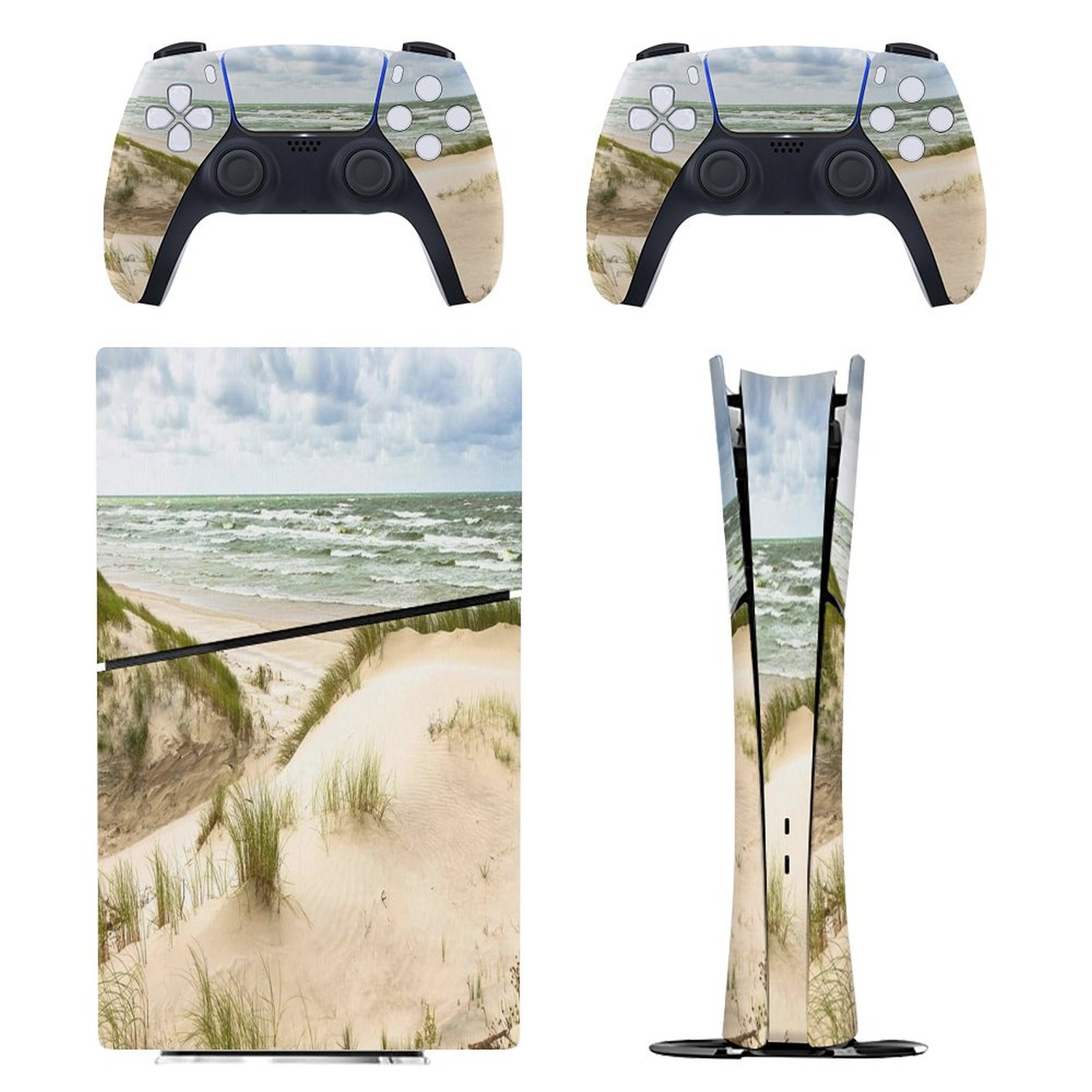 Sand Dunes On Baltic Sea Coastline PS5/PS5 Pro/PS5 Slim Digital Disc Skin Sticker For Console ...