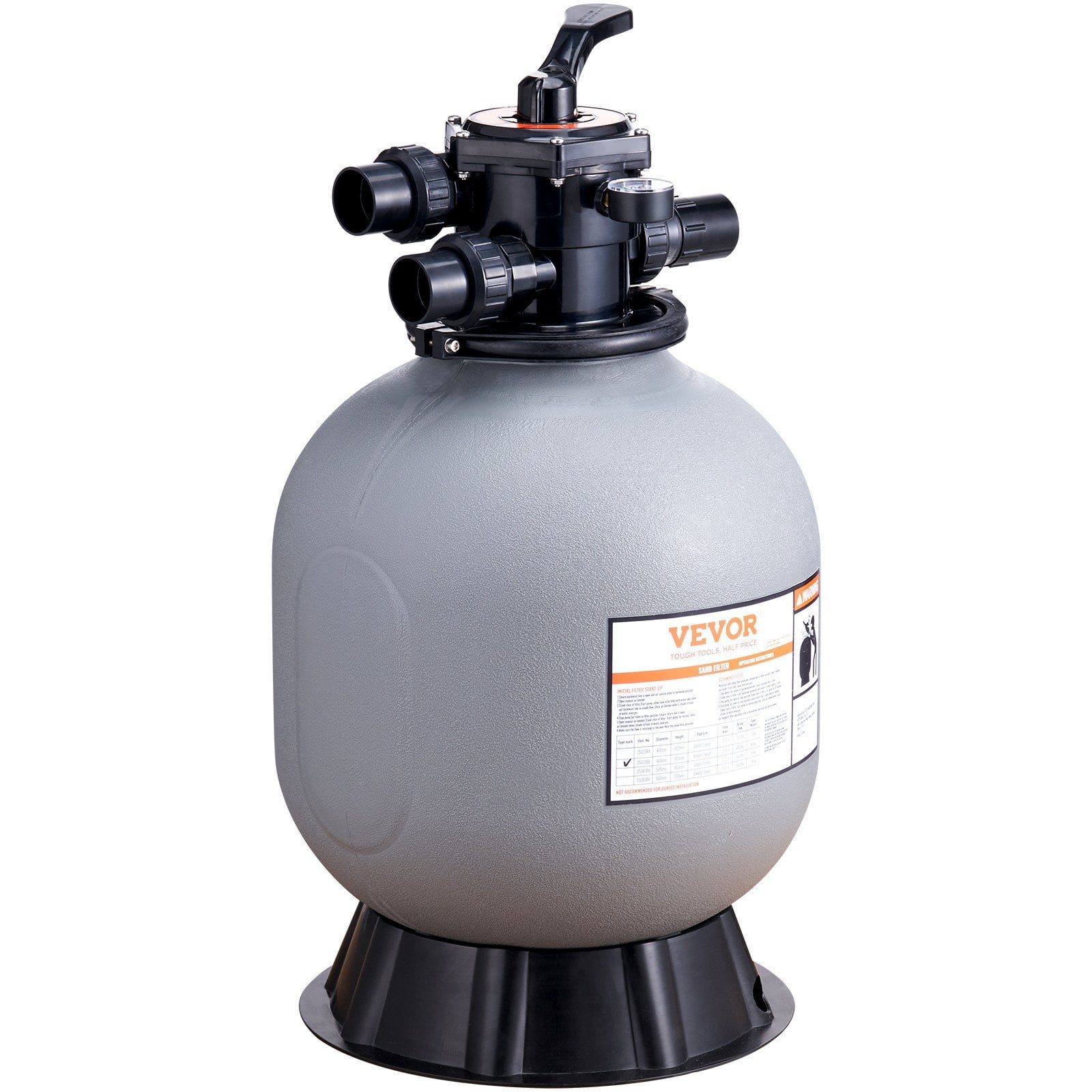 Sand Filter, 19-inch, Up to 45 GPM Flow Rate, Above Inground Swimming ...