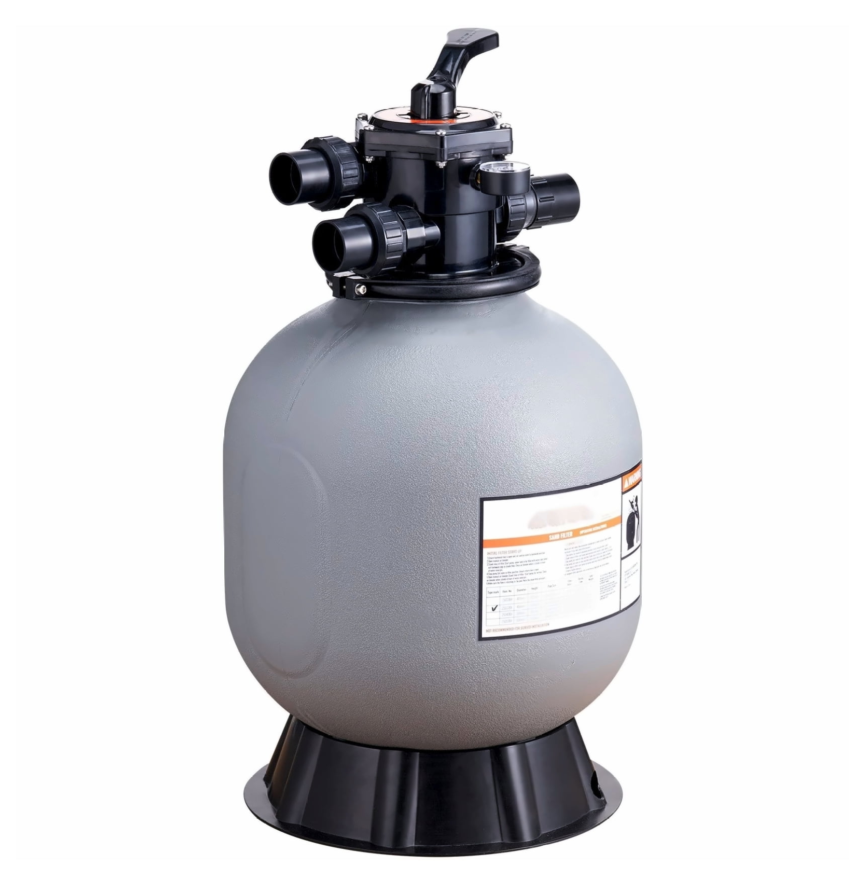 Sand Filter 19 inch 45 GPM Pool Filter System - 7-Way Multi-Port Valve ...