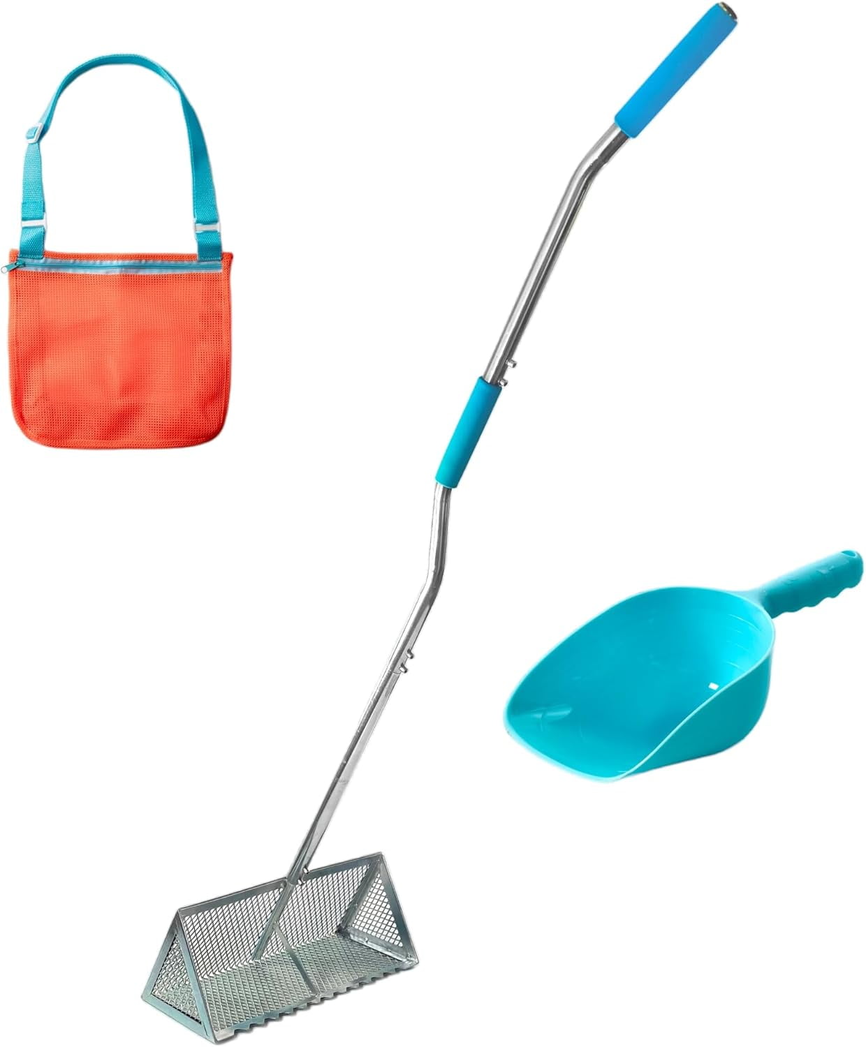 Sand Flea Rake - Commercial Grade Beach Rake for Sand, Shark Teeth ...